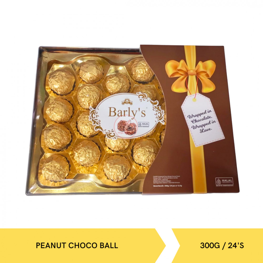Mega Swalayan - BARLY`S PEANUT CHOCO BALL RIBBON 300G/24`SX24