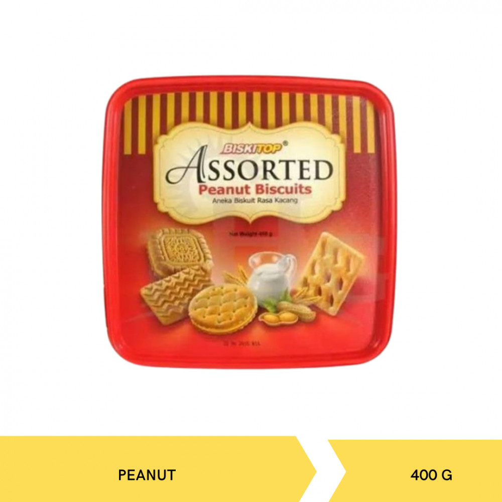 Mega Swalayan - BISKITOP BISCUIT ASS PEANUT 400G X6