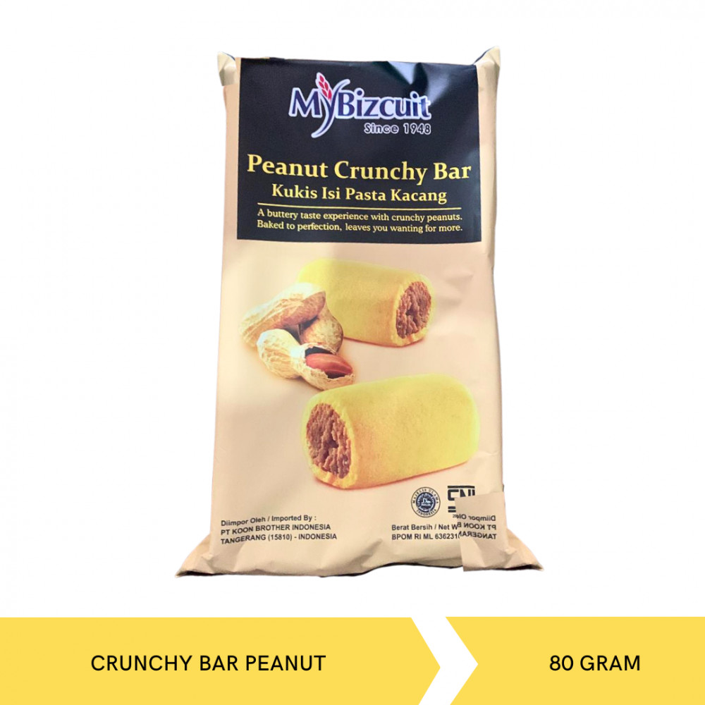 Mega Swalayan - MY BIZCUIT CRUNCHY BAR PEANUT 80GX24