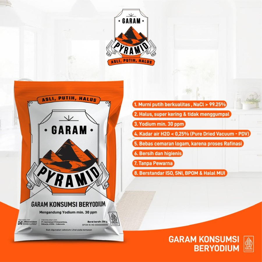 Reny Swalayanku - PYRAMID GARAM BERYODIUM 250 GR