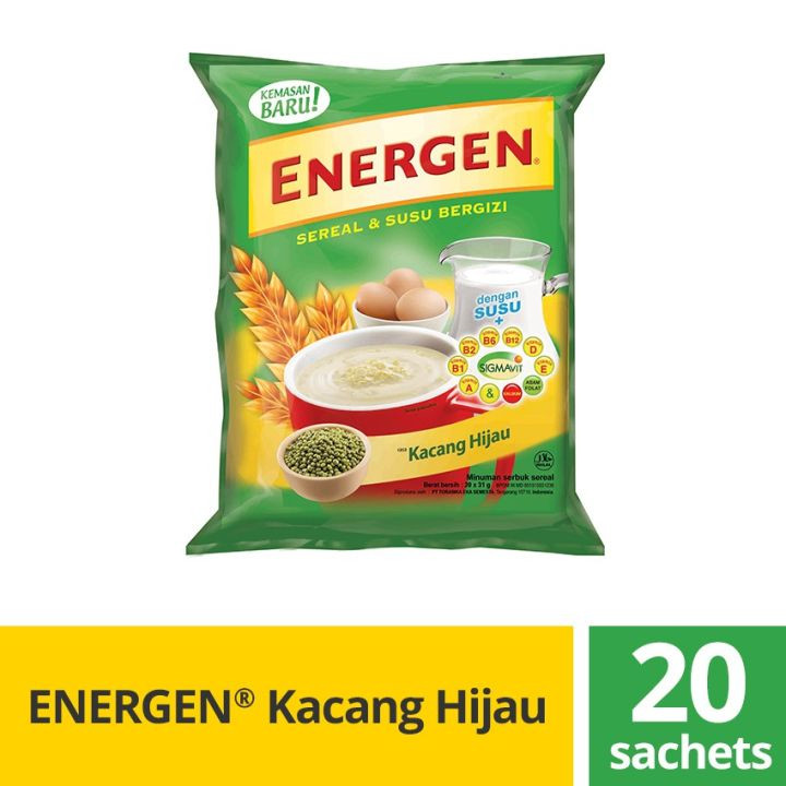 Reny Swalayanku - ENERGEN KACANG HIJAU BAG 20X32 GR
