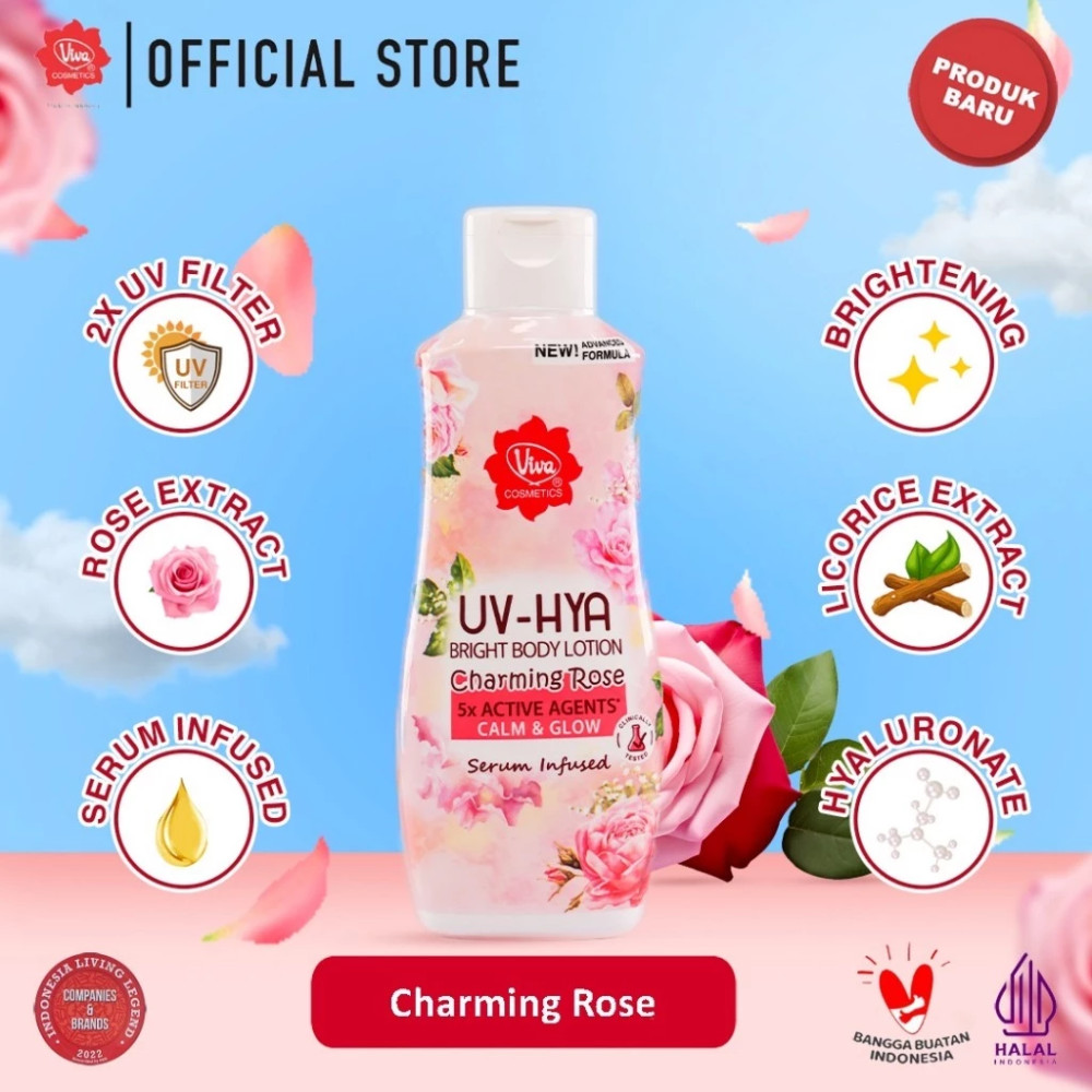 Reny Swalayanku - VIVA UV HYA CHARMING ROSE BTL 185 ML