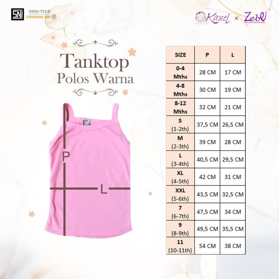 Tododo - KAZEL TANKTOP POLOS WARNA S