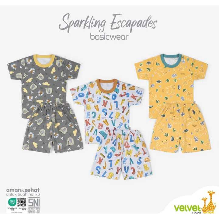 Tododo - VELVET STELAN KP PENDEK XXL SPARKLING ESCAPADES 3PCS