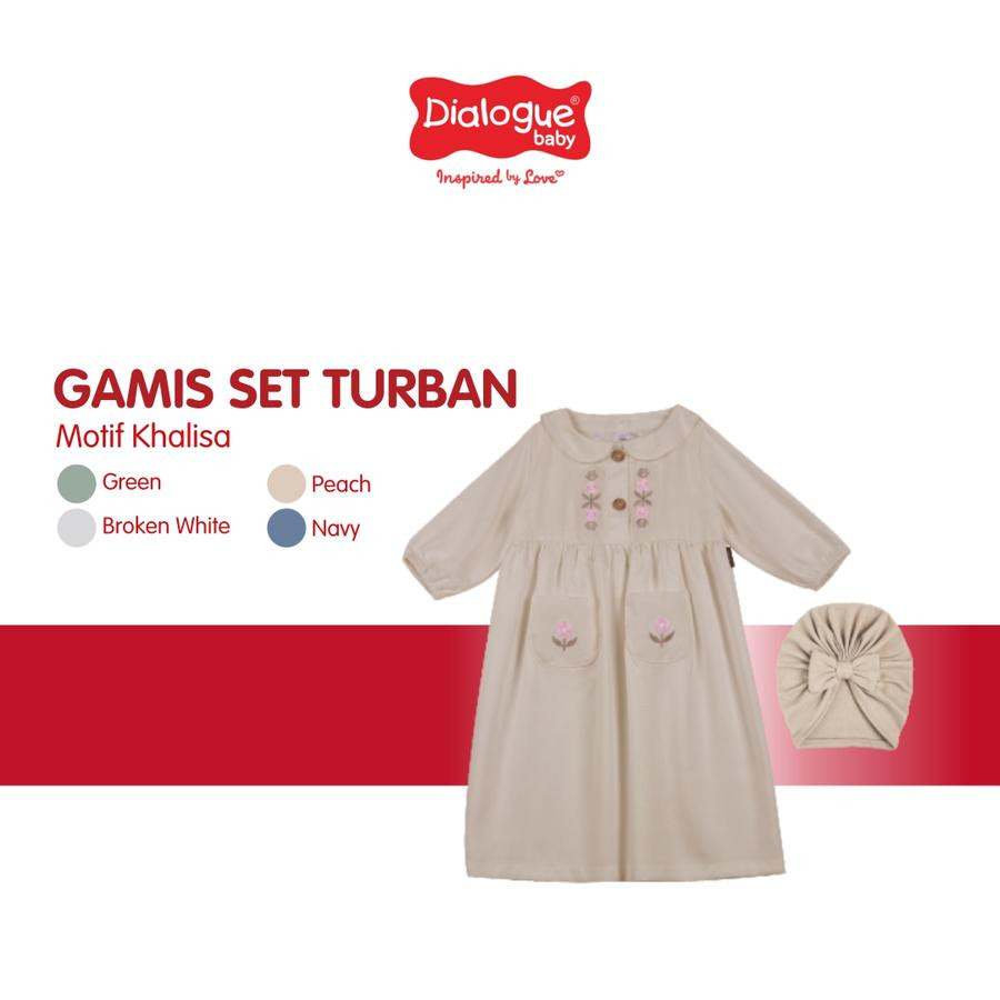 Tododo - DIALOGUE KHALISA SET GAMIS TURBAN BY 6-12 HIJAU