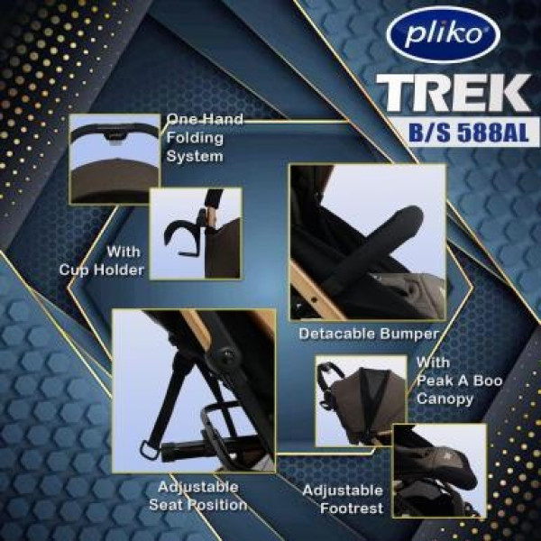 Tododo - PLIKO STROLLER TREK 588AL BLACK