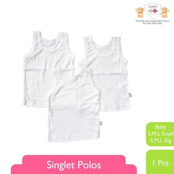 Tododo - LIBBY SINGLET POLOS ANAK KECIL PUTIH M