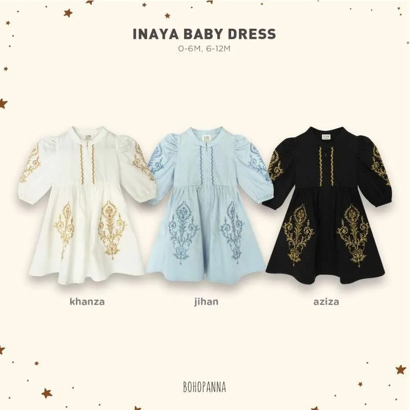 Tododo - BOHO INAYA BABY DRESS AZIZA-0-6M