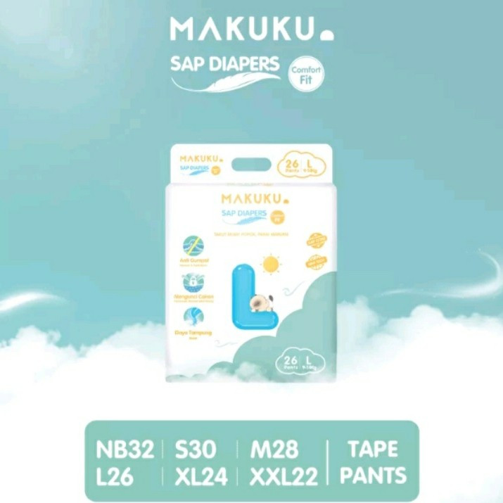 Tododo - MAKUKU AIR DIAPERS COMPORT FIT PANTS L26