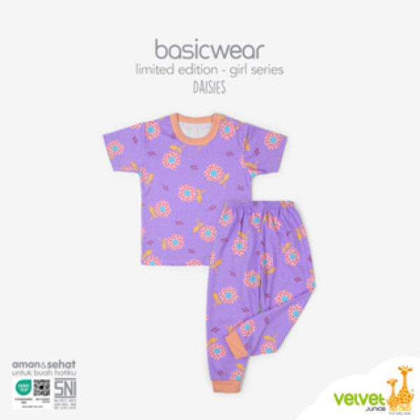 Tododo - VELVET SETELAN KP PENDEK PANJANG S DAISIES