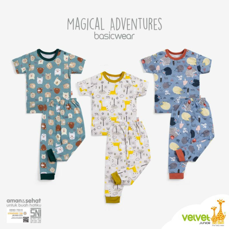 Tododo - VELVET SETELAN KP PENDEK PANJANG XL RIB MAGICAL ADVENTUR