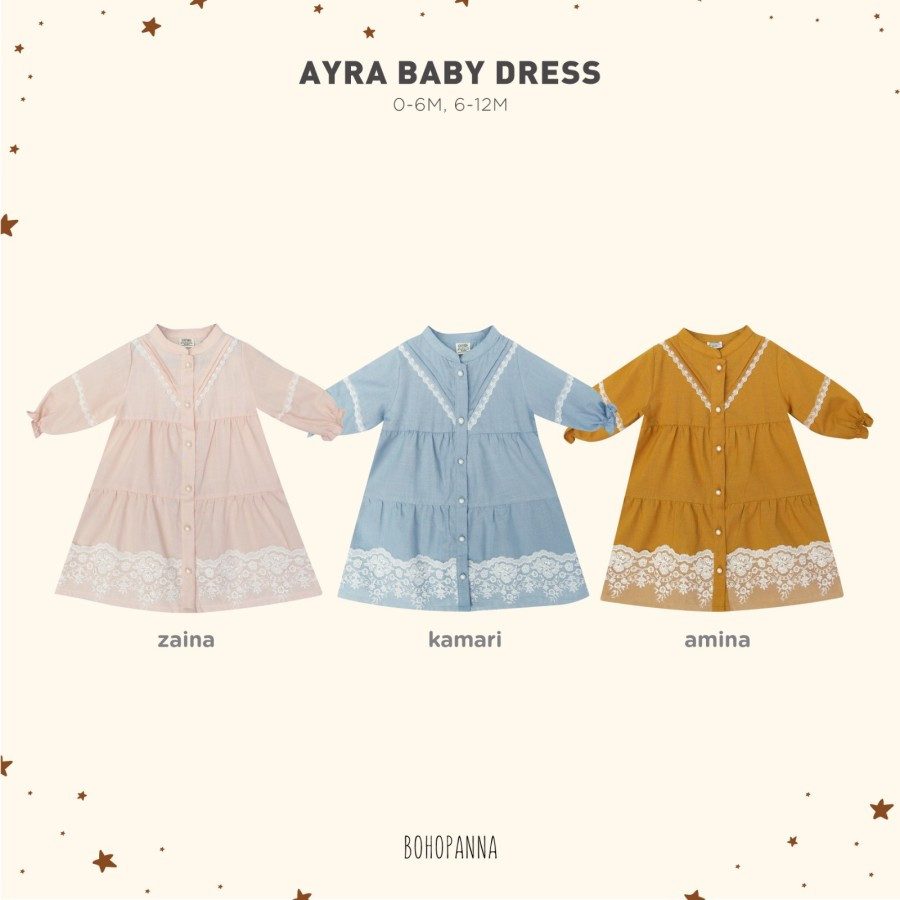 Tododo - BOHO AYRA BABY DRESS KAMARI 6-12M