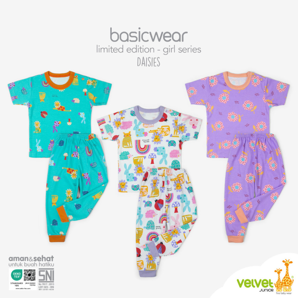 Tododo - VELVET SETELAN KP PENDEK PANJANG S DAISIES