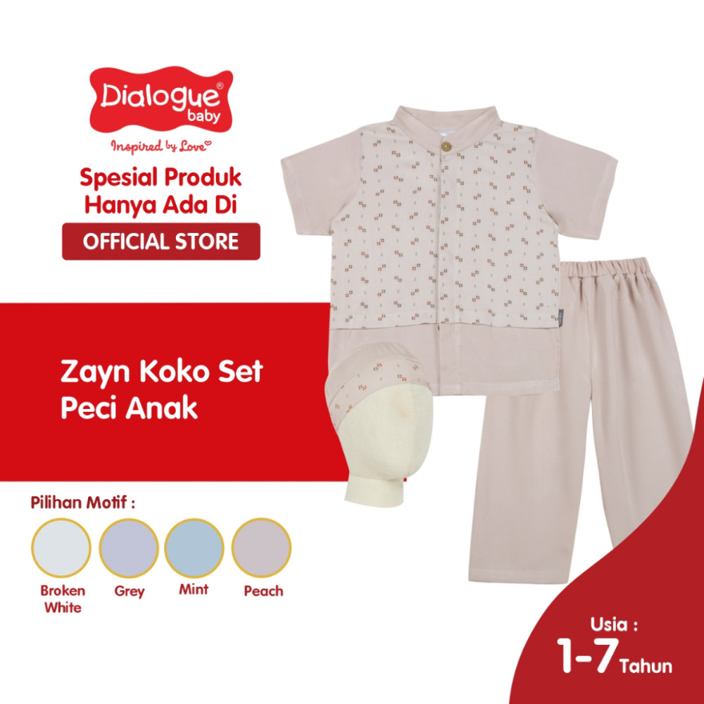 Tododo - DIALOGUE ZAYN KOKO SET PECI ANAK 3Y DAR6044 ABU-ABU
