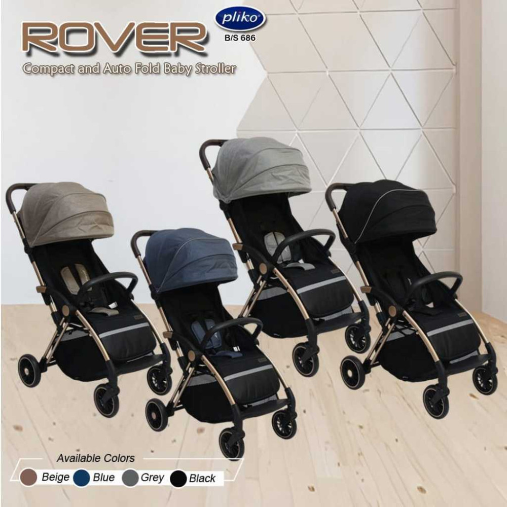 Tododo - PLIKO BABY STROLLER ROVER B/S 686 BLACK